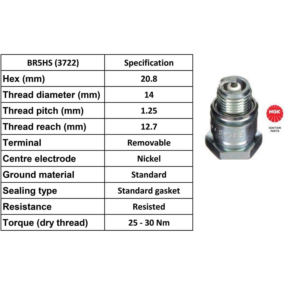 NGK BR5HS 3722 Plugs - Box Of 10