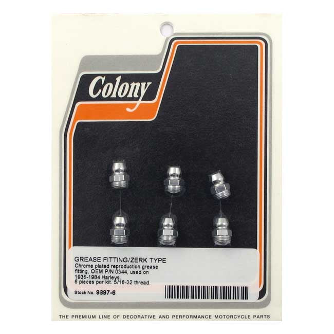 Grease Fitting 5/16-32 Chrome For 1936-1984 H-D