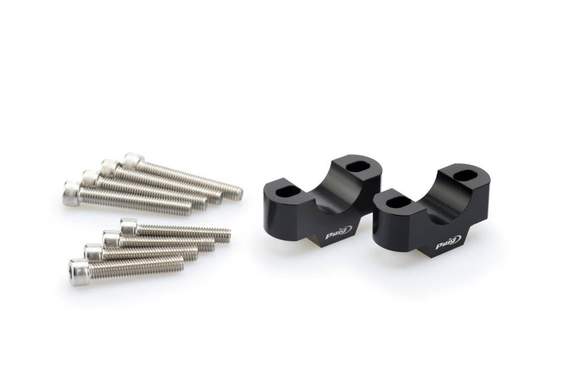 Handlebar Risers - 20mm Rise Black For Aprilia Tuono 660 2021-Current