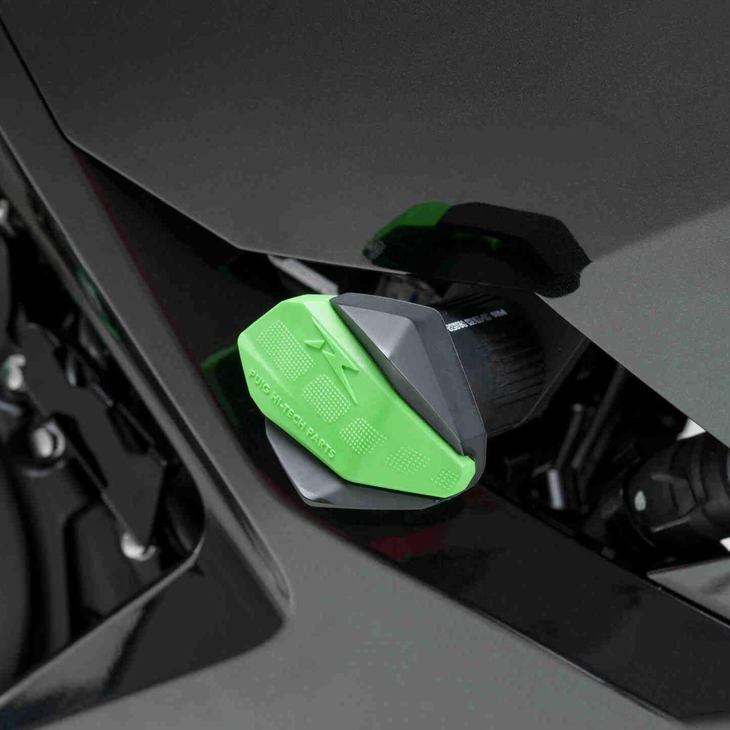 Replacement Hi-Tech Pro Frame Sliders (Rubber Caps only) Green