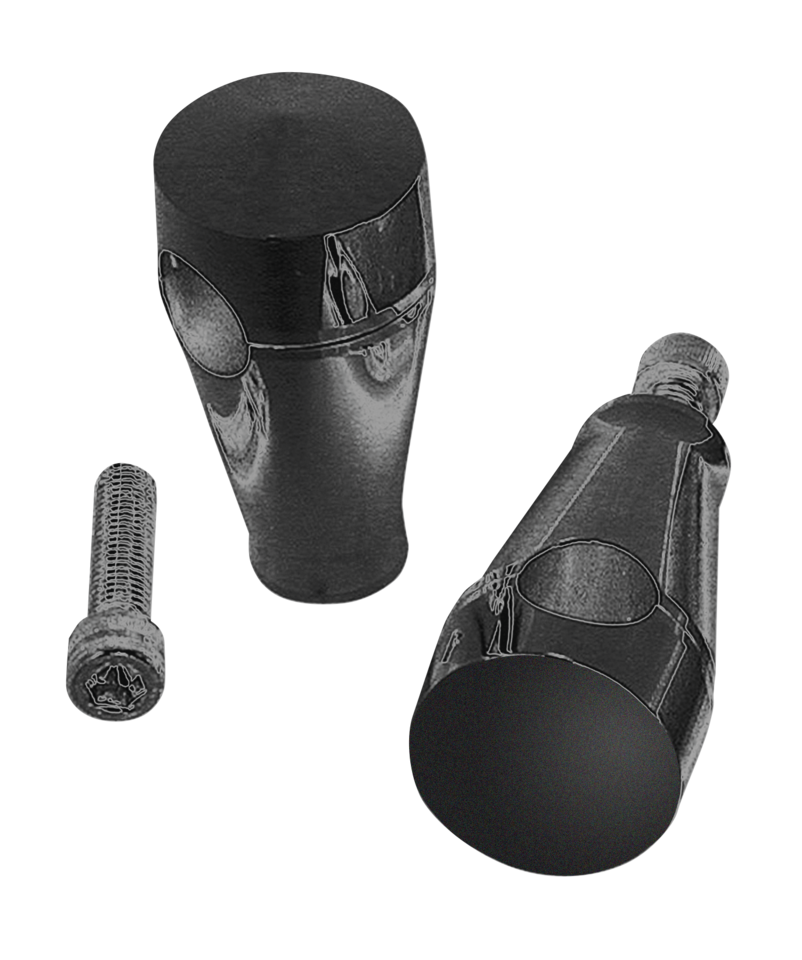 Kustom Tech Billet Round Risers 3 Inch Black