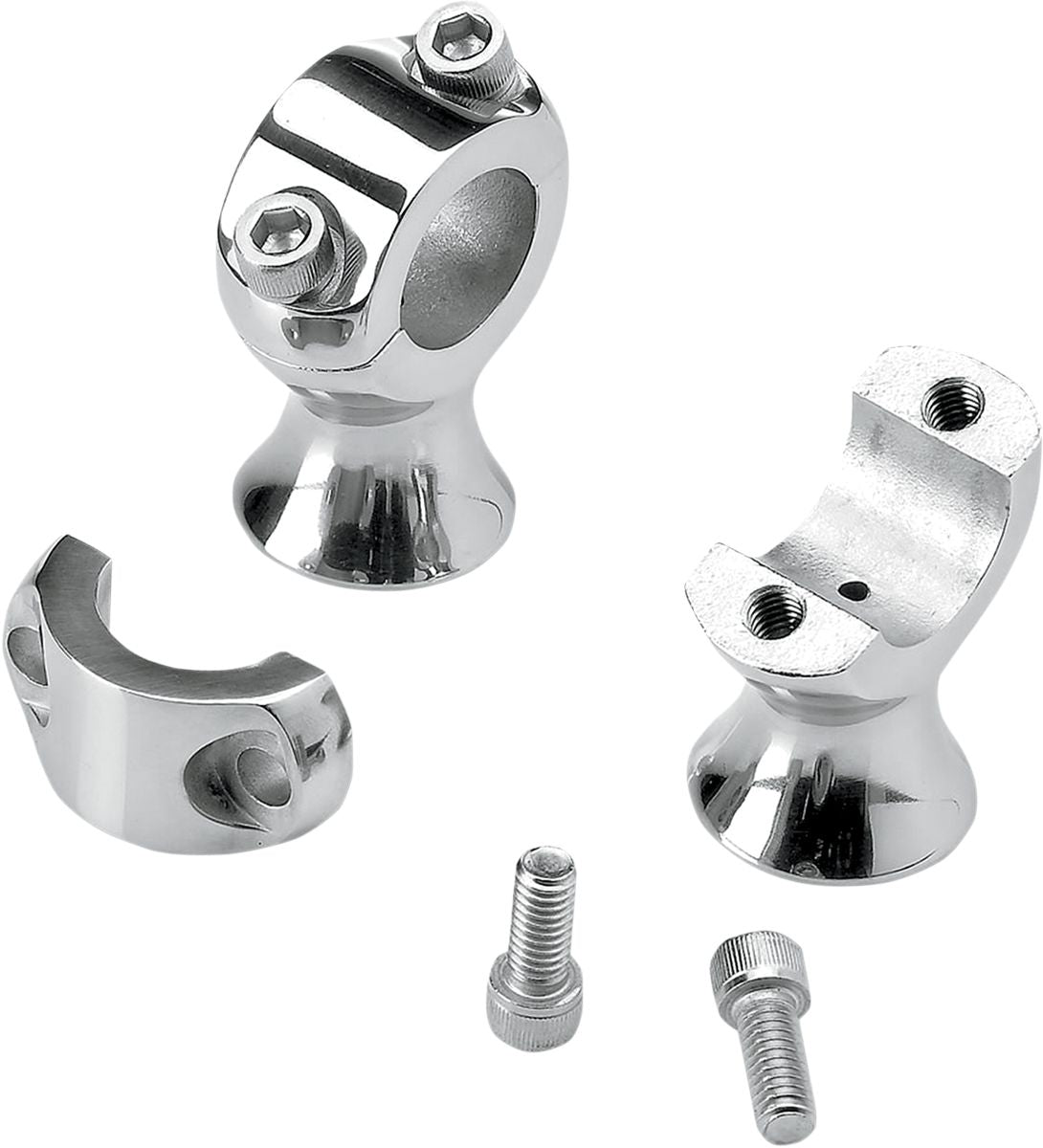 Biltwell 1-3/4" Slimline Handlebar Risers Row Polished Moto Superstore