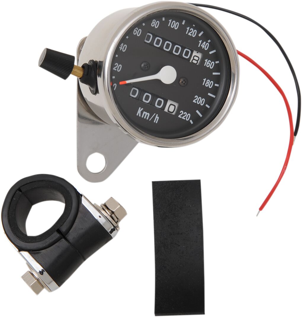 Mini Mechanical Speedometer With Tripmeter Chrome