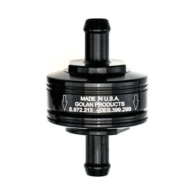 Golan Super Mini Fuel Filter Black Anodized - 6 MM Moto Superstore
