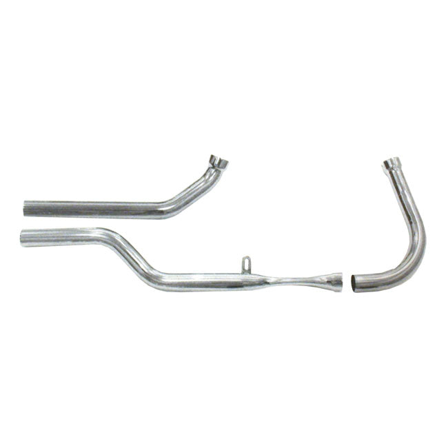 Paughco Dual Shotgun Head Pipes Chrome For 48-64 Panhead NU