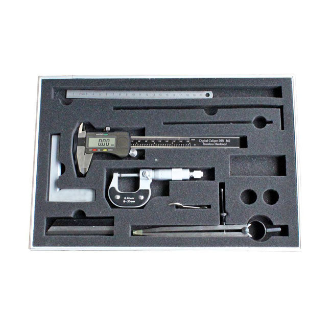 MIB Measuring Tool Set With Digital Caliper 6-Piece Moto Superstore