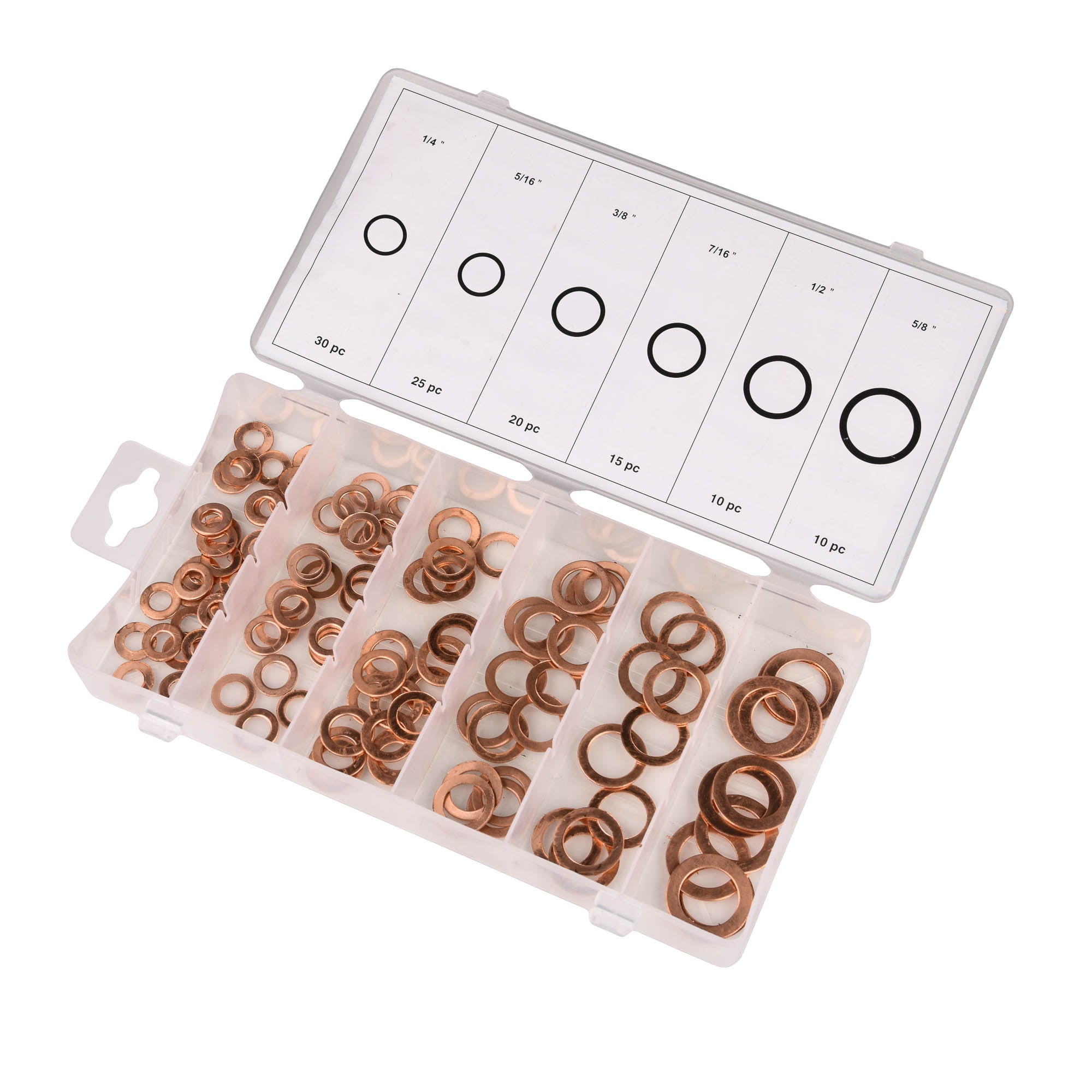 Bike It Copper Washer Kit Imperial 110 Pieces Set Moto Superstore