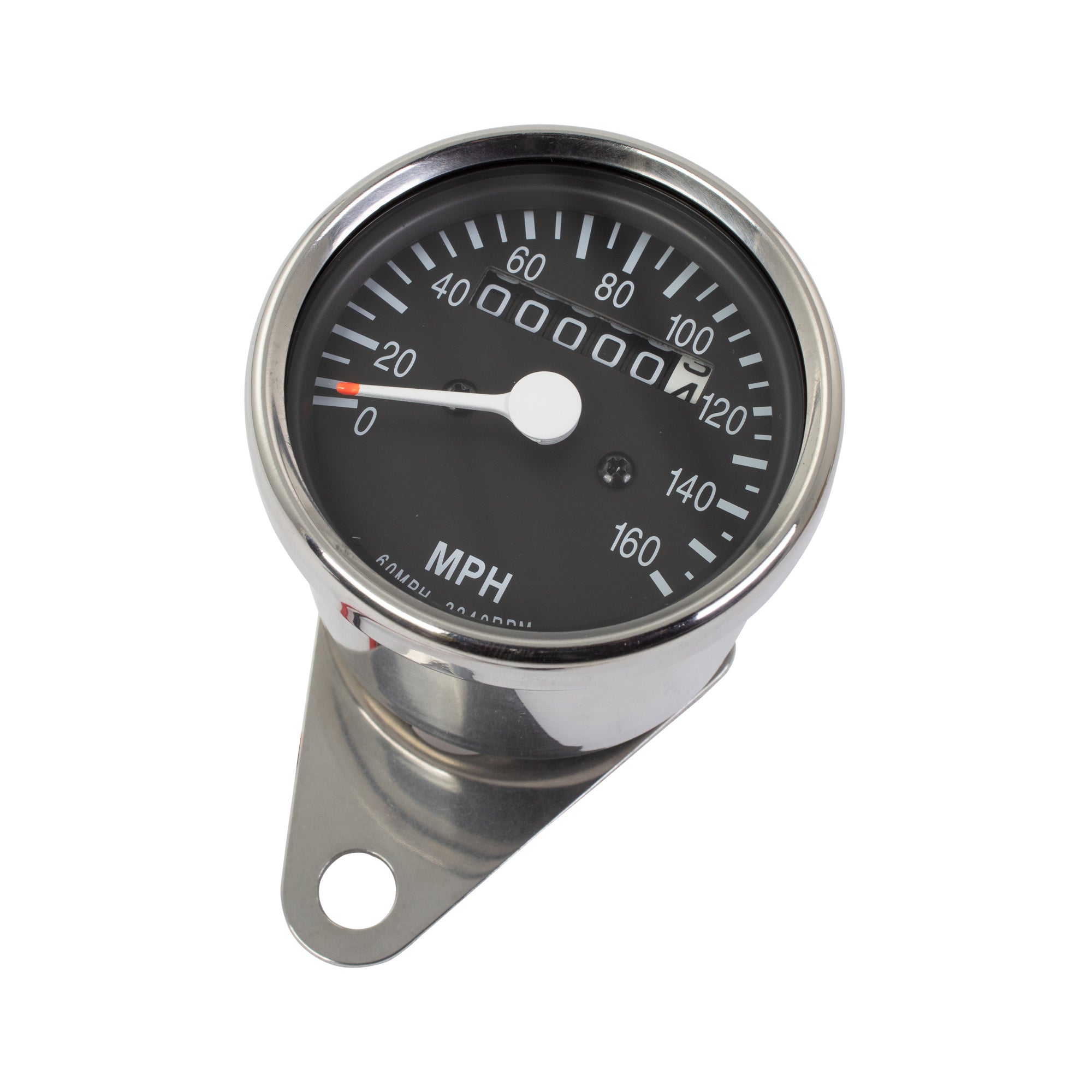 Bike It MPH Speedo 60mph:2240rpm Chrome Retailer Moto Superstore